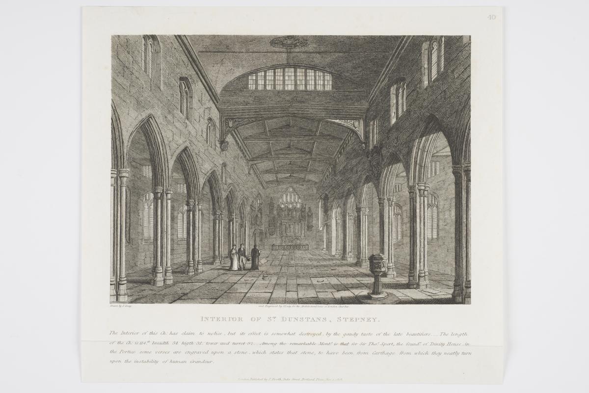 Interior of St. Dunstan's, Stepney | London Museum