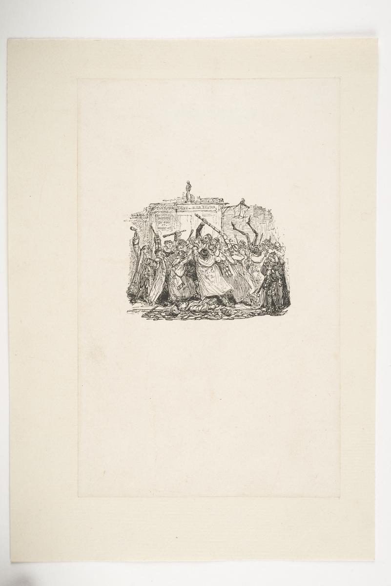 Night Watchman attempting an arrest | London Museum