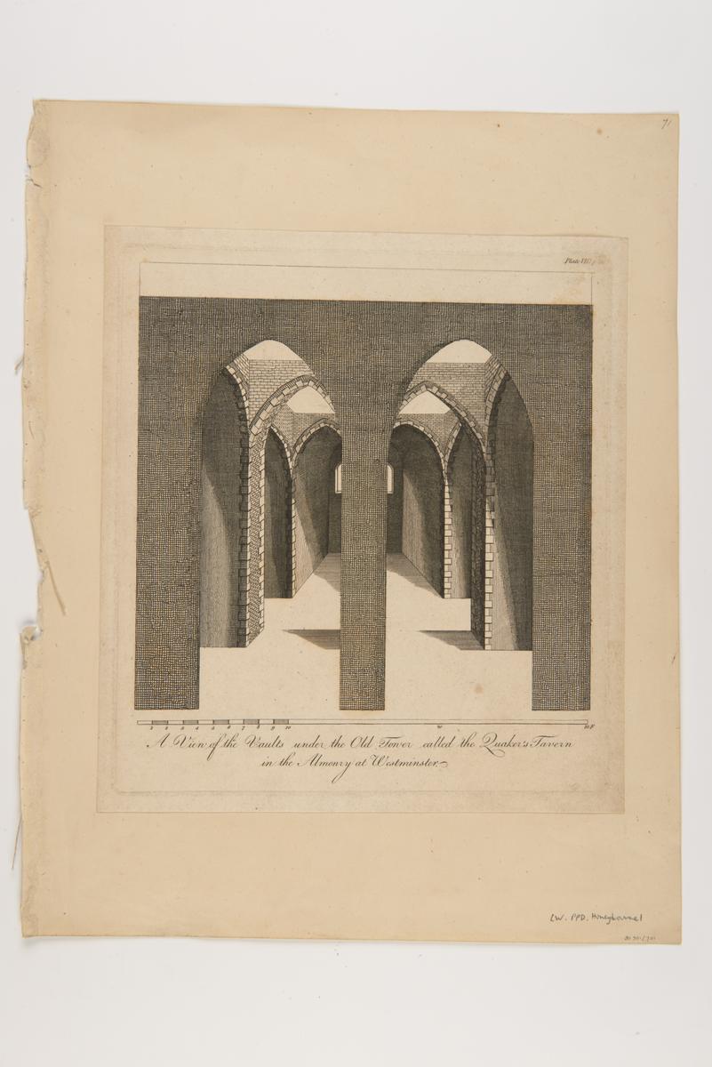 A View of the Vaults under the Old Tower called the Quaker's Tavery in ...