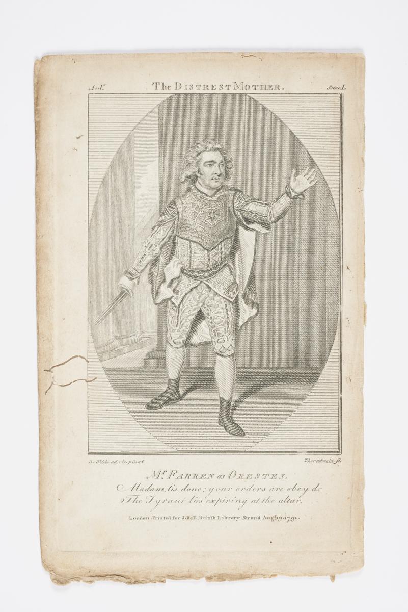 Mr Farren as Orestes | London Museum