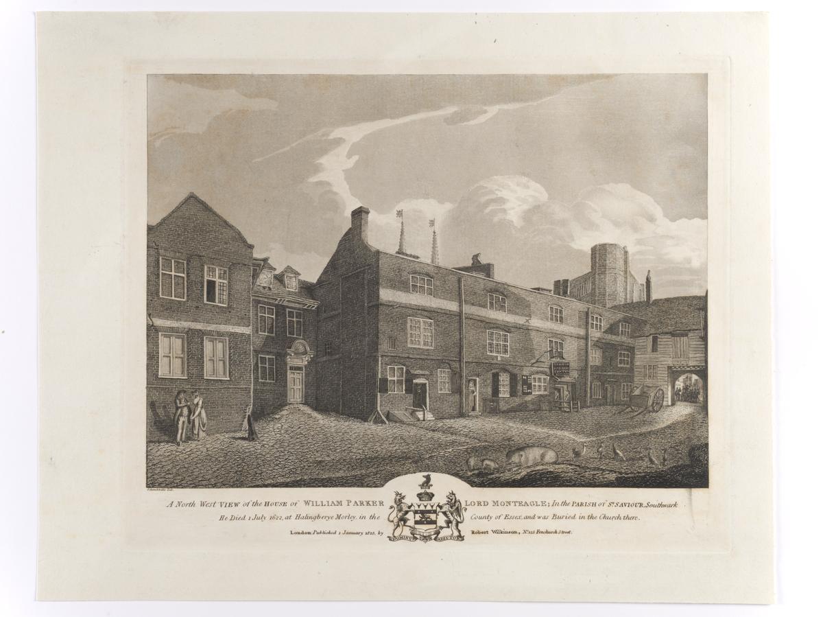 A North West View of the House of William Parker, Lord Monteagle; in ...