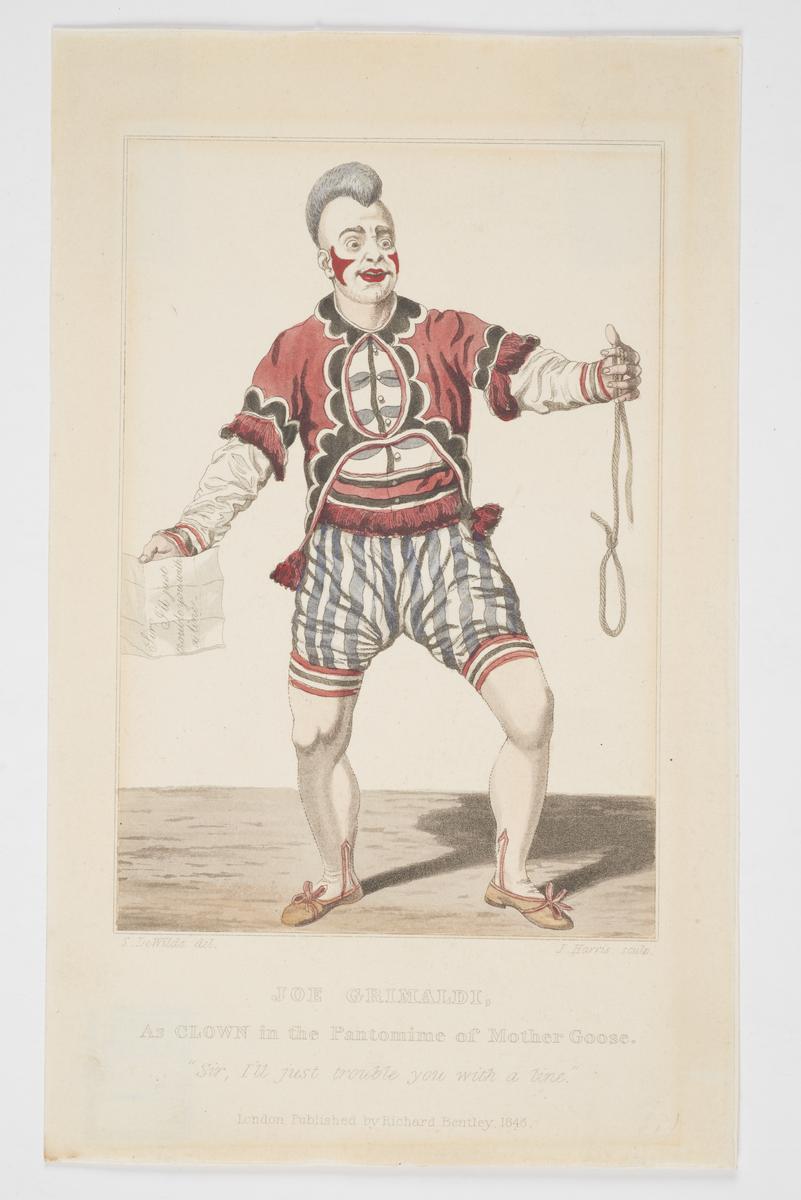 Joe Grimaldi as Clown in the Pantomime of Mother Goose | London Museum