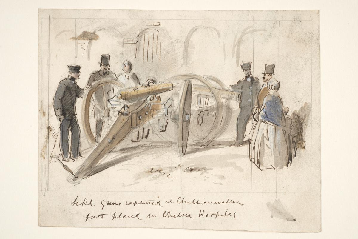 Sikh guns captured at Chillianwallah first placed in Chelsea Hospital ...