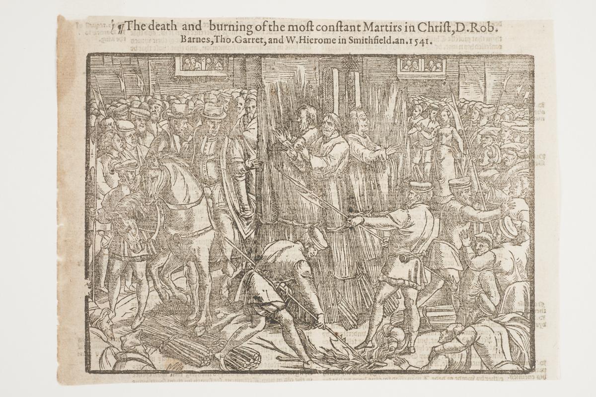 The death and burning of the most constant Martirs in Christ, D. Rob ...