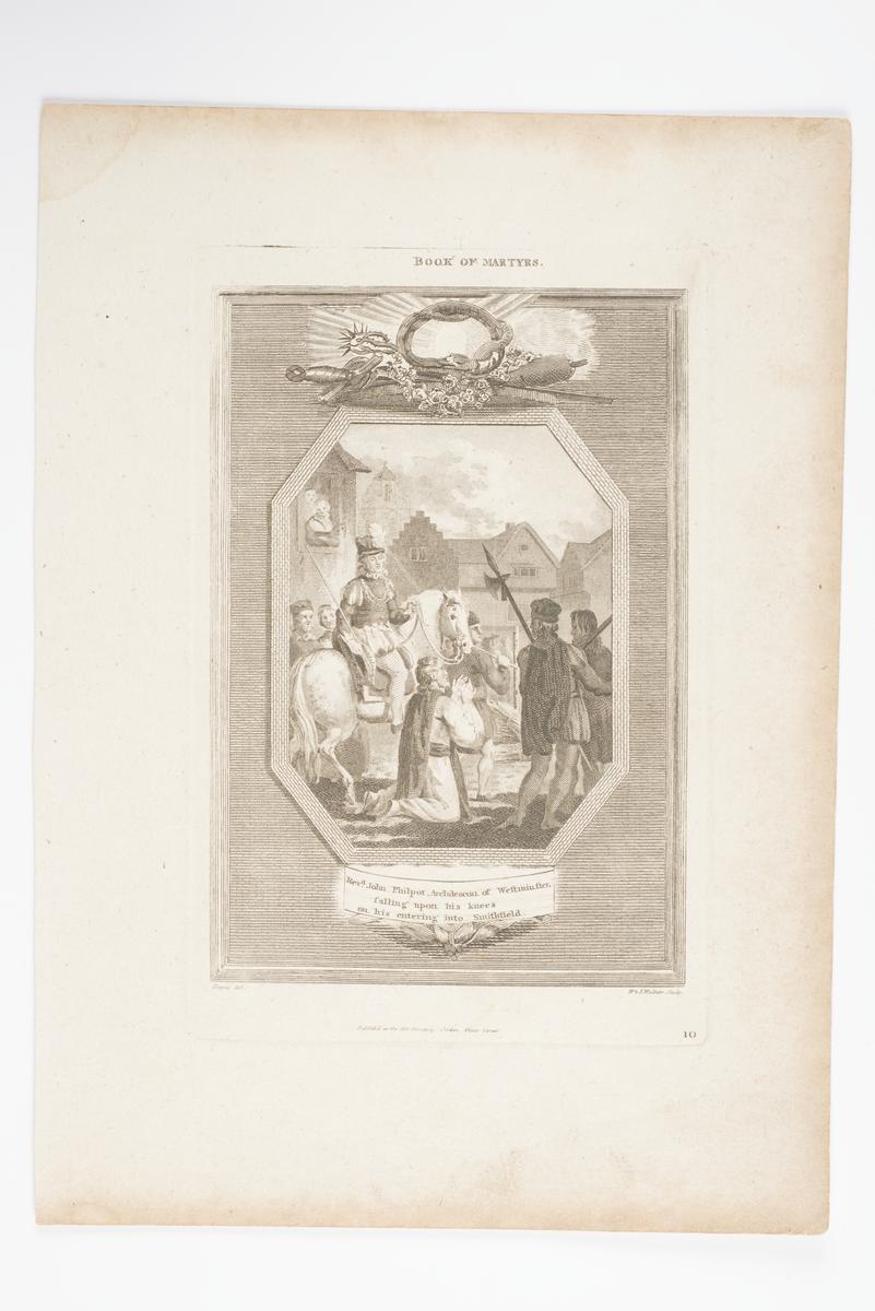 Revd. John Philpot, Archdeacon of Westminster, falling upon his knees ...