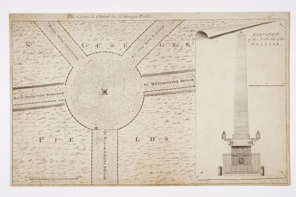 The Circus and Obelisk in St. George's Fields | London Museum