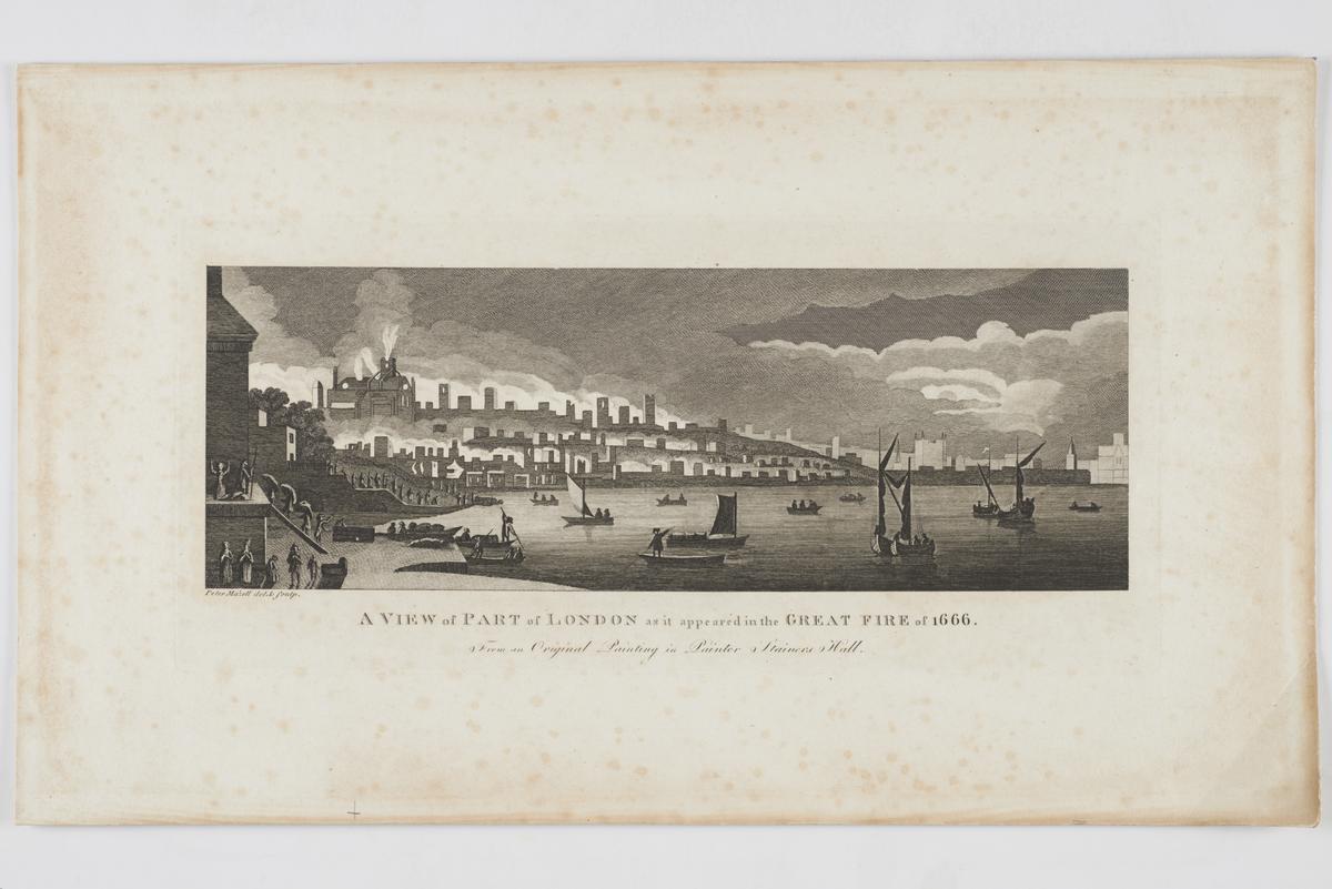 A View of Part of London as it appeared in the GREAT FIRE of 1666 ...