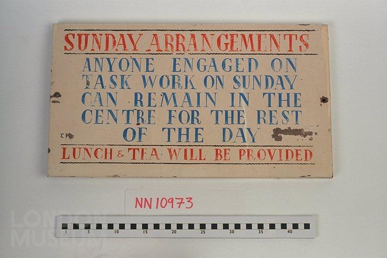 Sign, Camberwell Resettlement Centre | London Museum