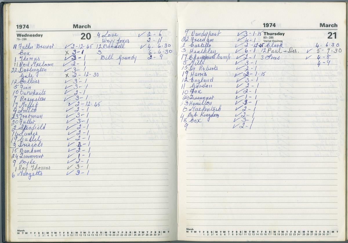 Diary, bookings diary | London Museum