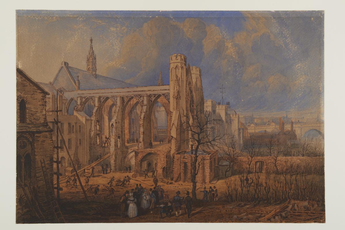 The ruins of the House of Commons following the fire of 1834 | London ...