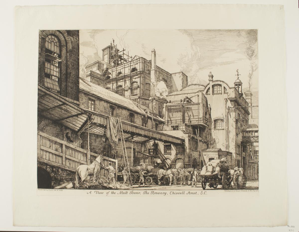 A View of the Malt Tower, The Brewery, Chiswell Street, E.C | London Museum