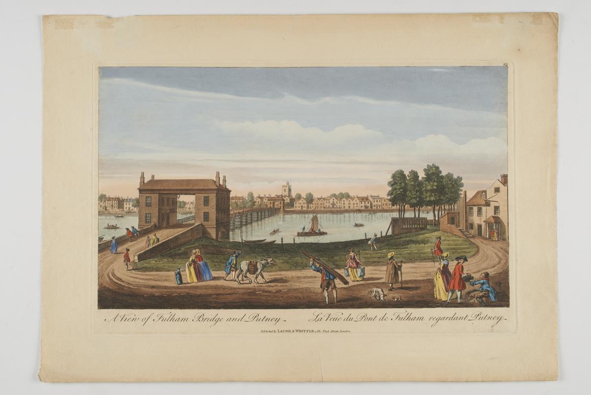 A view of Fulham Bridge and Putney - La veue du Fulham regardant Putney ...