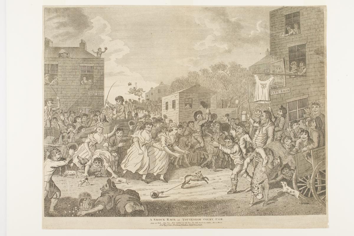 A Smock Race at Tottenham Court Fair. | London Museum
