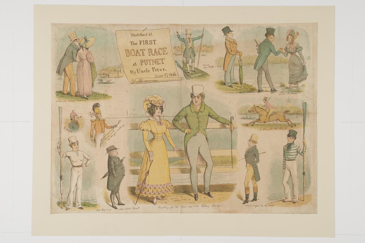 Sketched at the First Boat Race at Putney By Uncle Peter | London Museum