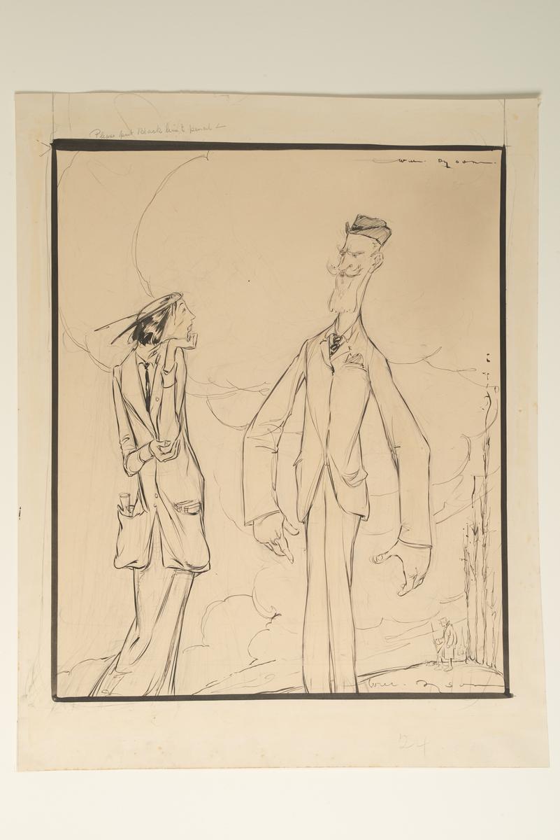 A Cartoon of George Bernard Shaw and a Suffragette | London Museum