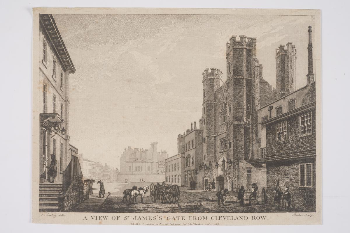 A View of St James's Gate from Cleveland Row | London Museum