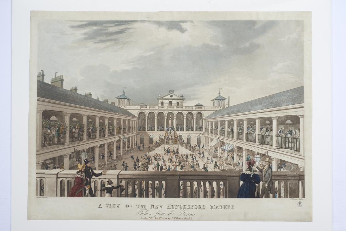 A View of the new Hungerford Market, taken from the Terrace | London Museum