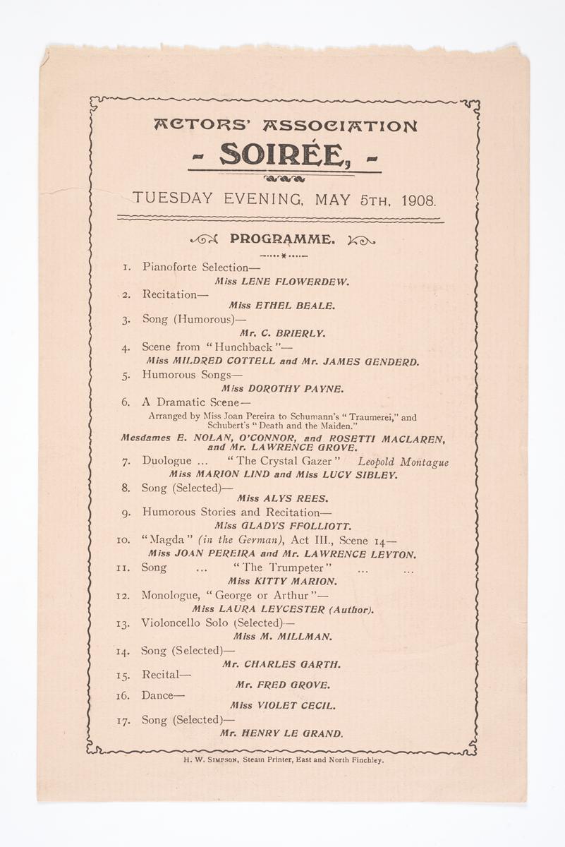 Actors Association Soiree | London Museum