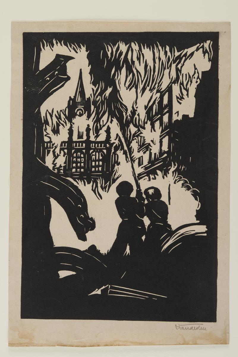 Church Ablaze, World War Two | London Museum