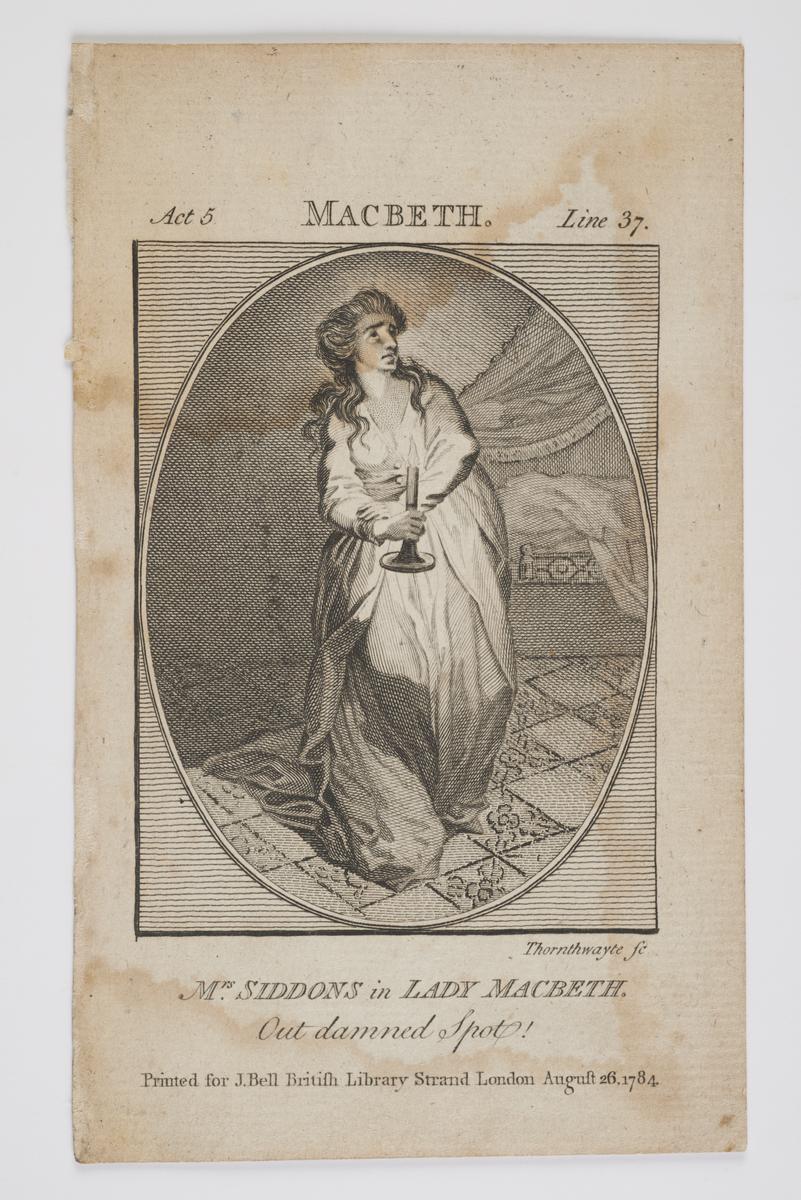 Mrs. Siddons in Lady Macbeth "Out damned Spot" | London Museum