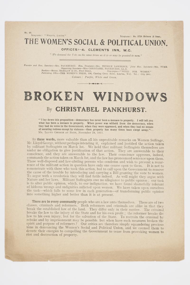 Broken windows | London Museum