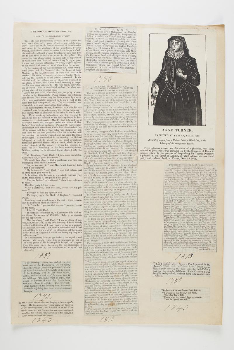 The Pantheon; 'Anne Turner'; 'The Police Officer' | London Museum