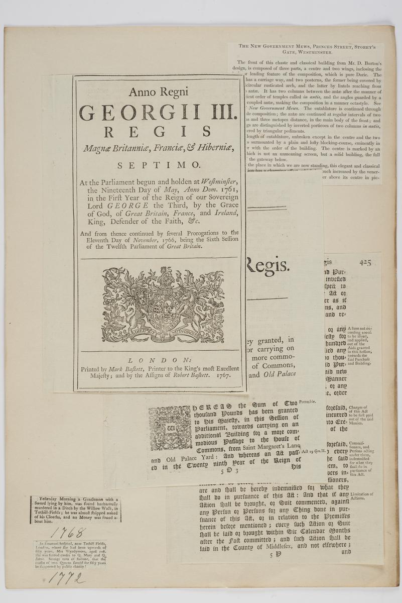 Anno Regni Georgii III Regis Magna Britannia, Francia, & Hibernia ...