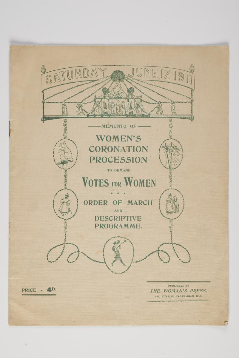Memento of Women's Coronation Procession To Demand Votes for Women ...