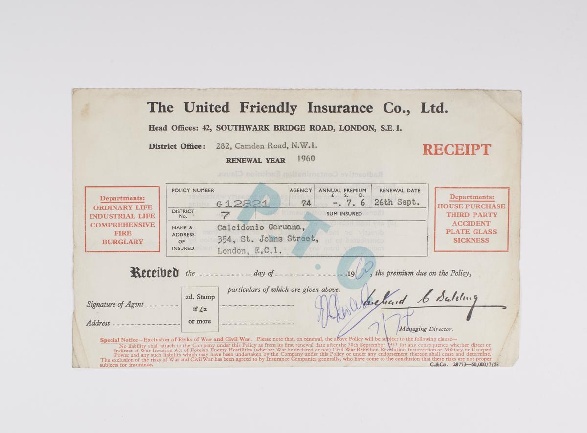 The United Friendly Insurance Co., Ltd. | London Museum