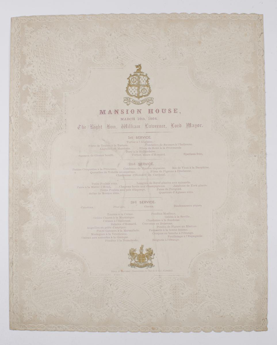 Menu | London Museum