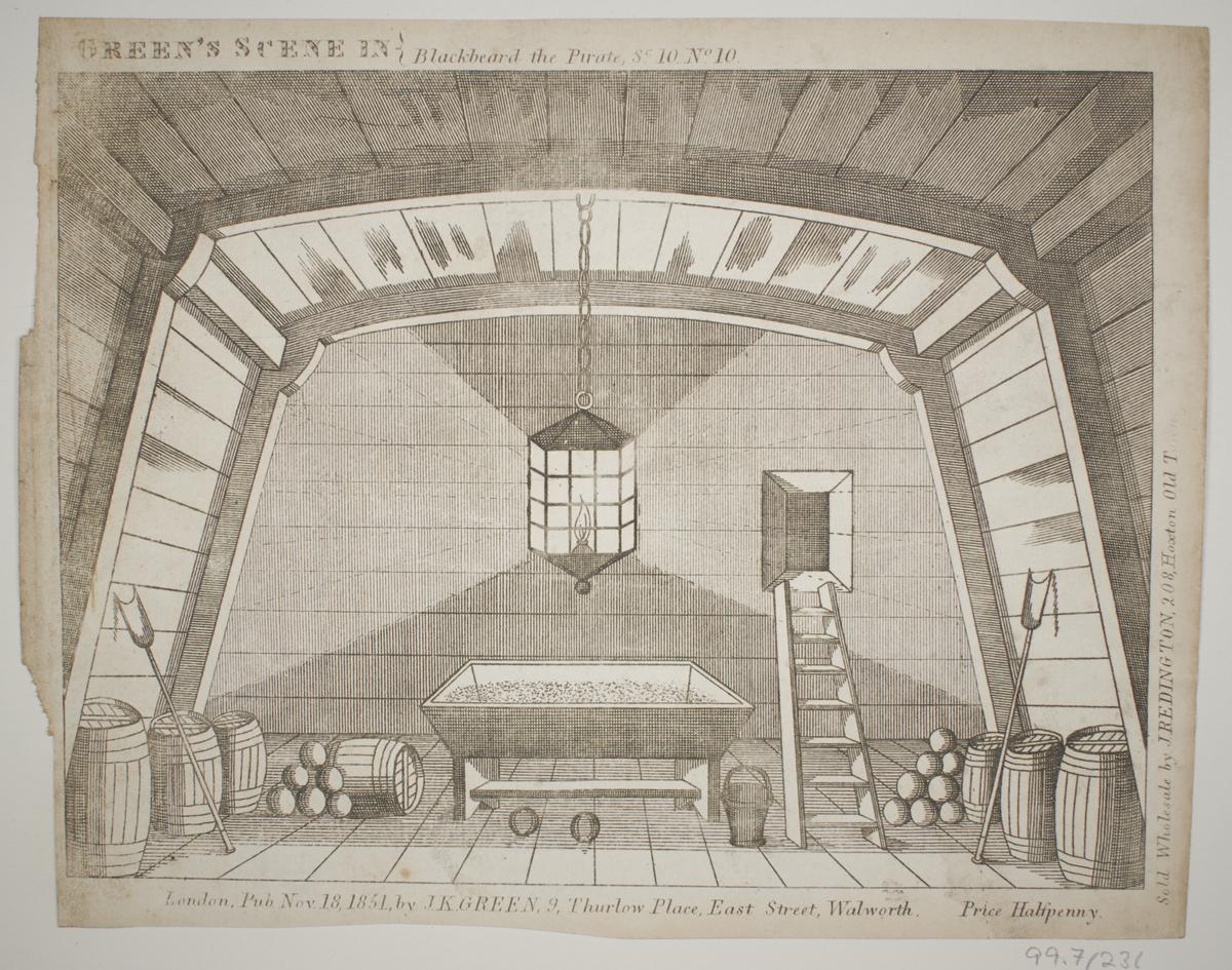 Green's Scene in Blackbeard the Pirate | London Museum