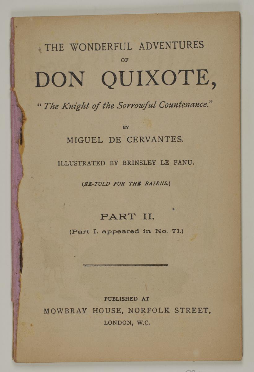 The Wonderful Adventures of Don Quixote | London Museum