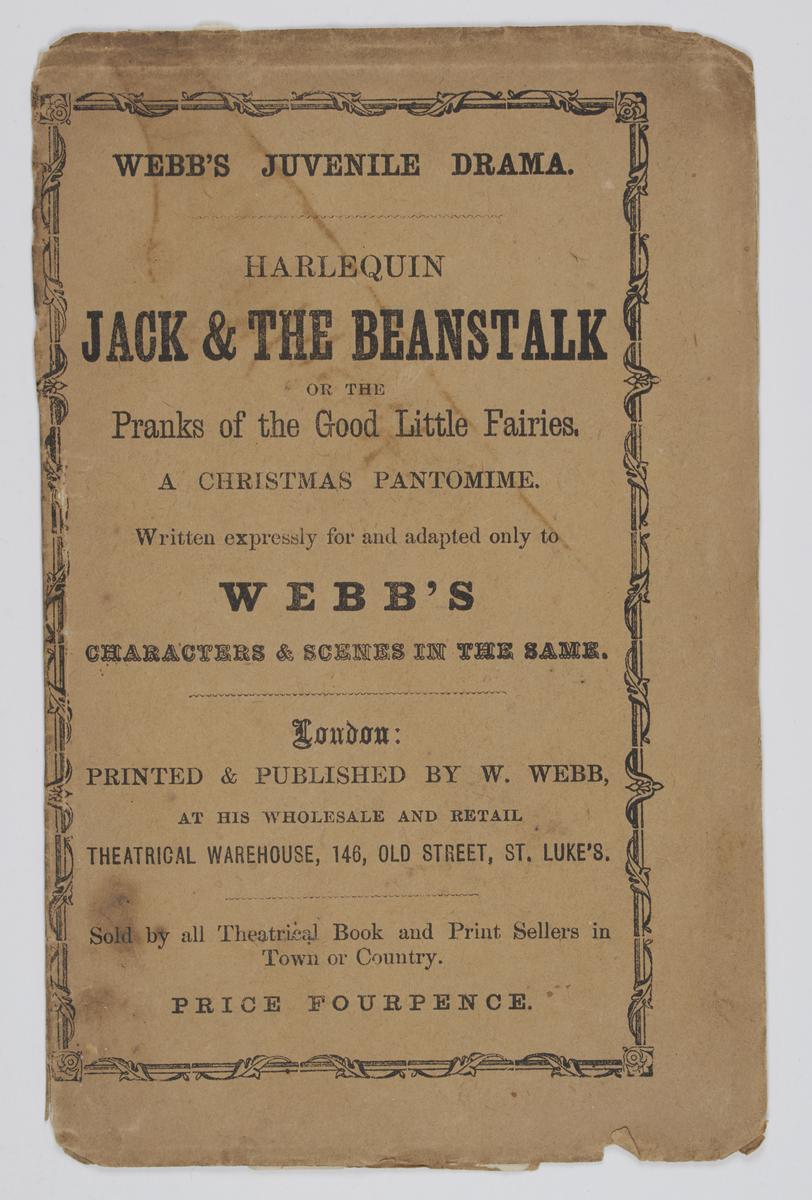 Webb's Juvenile Drama. Harlequin Jack & the Beanstalk | London Museum