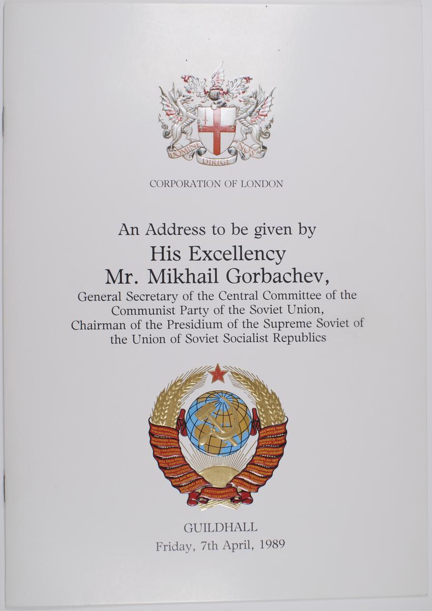 Programme & leaflet | London Museum