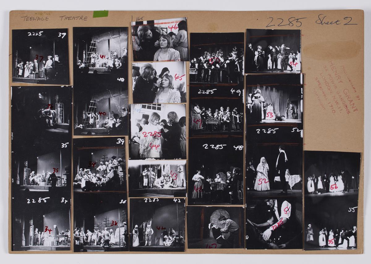 Photograph, contact sheet | London Museum