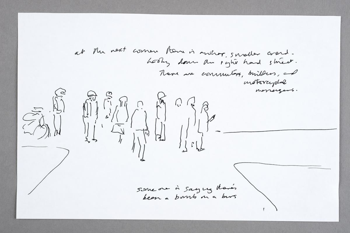July 8th 2005 drawings made from memory of the events of July 7th 2005 ...