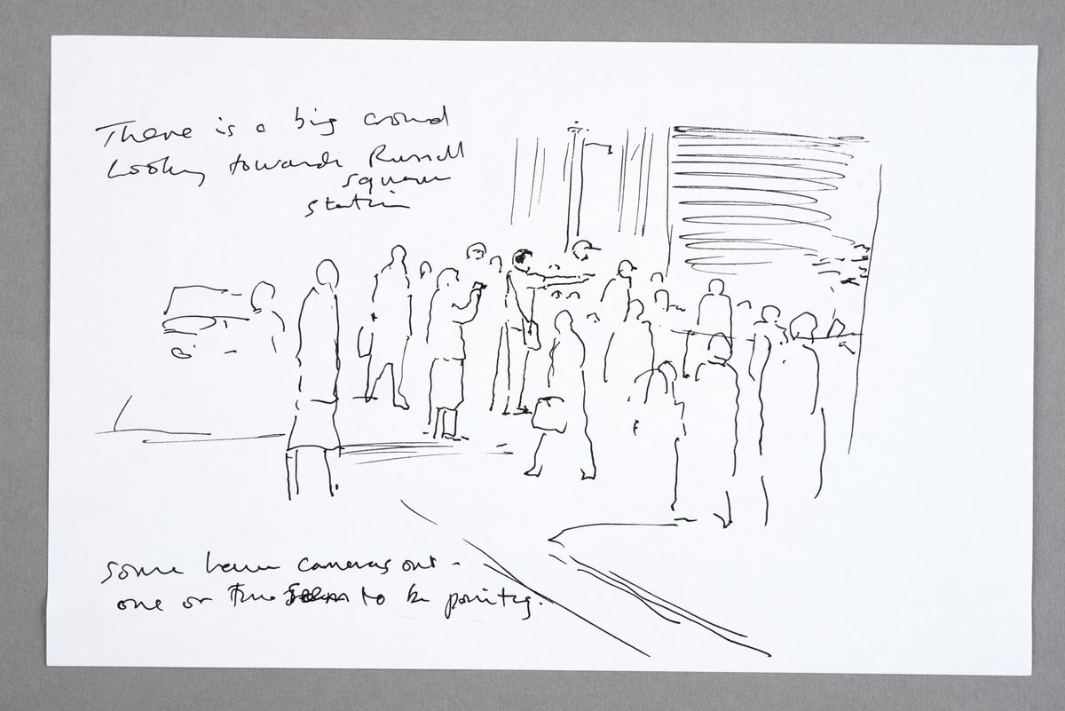 July 8th 2005 drawings made from memory of the events of July 7th 2005 ...