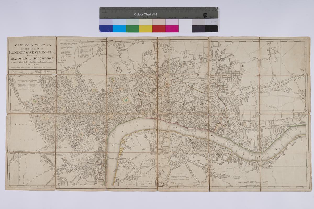A New Pocket Plan of the Cities of London and Westminster with the ...