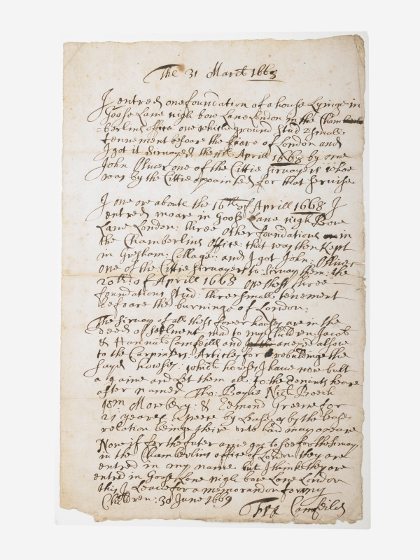 Manuscript, property survey | London Museum