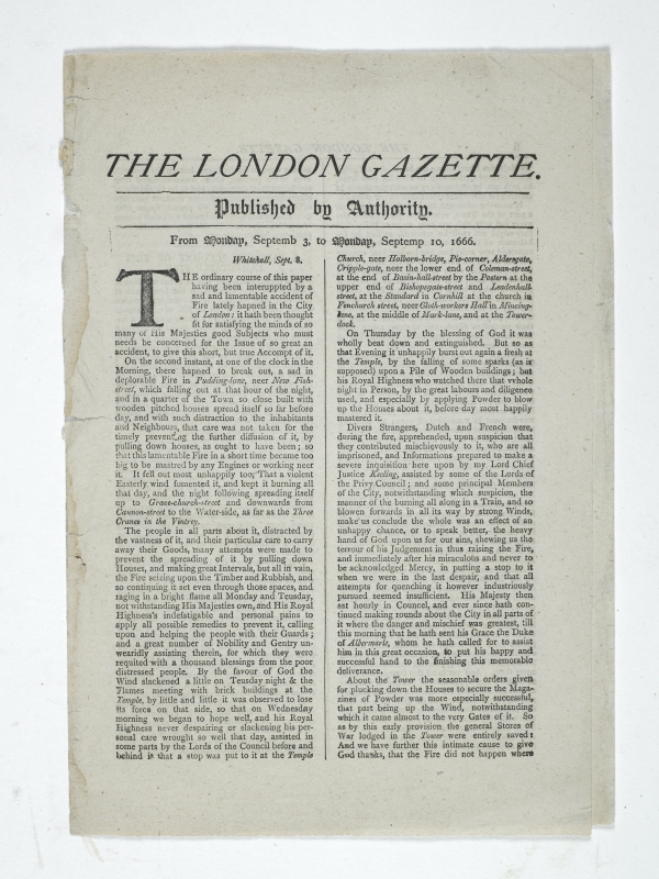 The London Gazette | London Museum