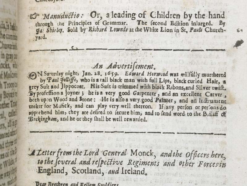 Mercurius Politicus; Mercurius Publicus | London Museum