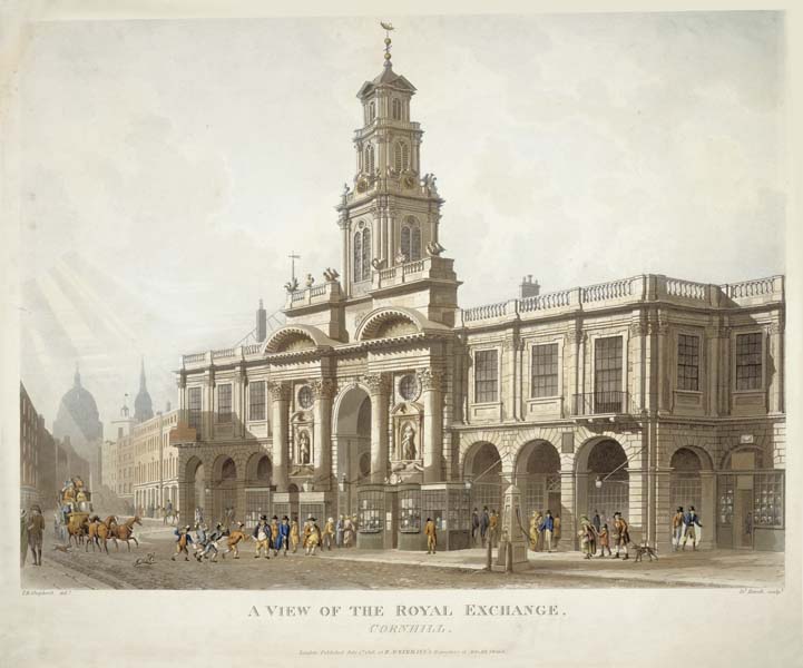 A View of the Royal Exchange, Cornhill | London Museum