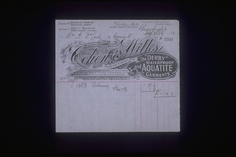 Invoice, receipt | London Museum